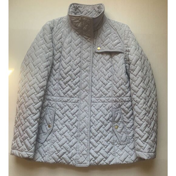 Cole Haan | Jackets & Coats | Cole Haan Light Blue Quilted Full Zip ...